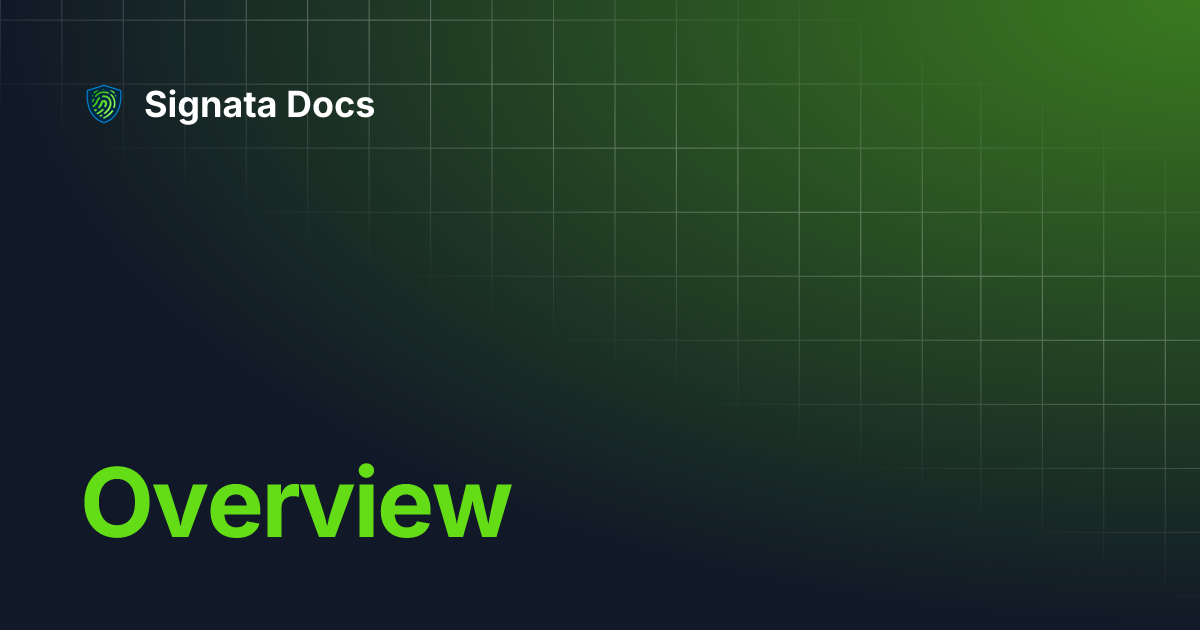 Overview | Signata Docs